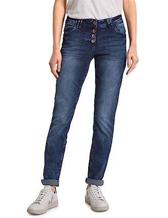 Cecil 376600 Scarlett Jean Loose, Mid Blue Wash, 26W / 32L Femme