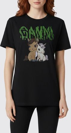 Ganni T-Shirt GANNI Femme couleur Gris