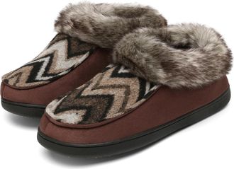 Mishansha Hausschuhe Damen Winter Plüsch Geschlossen Warme Pantoffeln Slippers Rutschfest Frauen Hausschlappen Kuschel Kaffeefarbe 43 EU