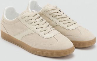 Mango Tennis combin&eacute;es cuir sable - Femme - 35 - MANGO