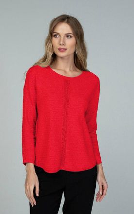 Passioni Strickpullover mit Silberlurex-Punkten