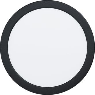 Eglo LED Deckenleuchte Fueva 5, &Oslash; 16 cm, 1 flammige Aufbauleuchte aus Stahl und einer Kunststoff Leuchtfl&auml;che, Deckenlampe in Schwarz, Wei&szlig;, LED Aufbaulamp