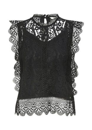 QS by s.Oliver Blusentop Bluse Blusentop aus Spitze