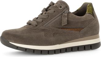 Gabor Damen Low-Top Sneaker, Frauen Halbschuhe,Strassenschuhe,Sportschuhe,Freizeitschuhe,Turnschuhe,Laufschuhe,braun/orange/Lime,40 EU / 6.5 UK