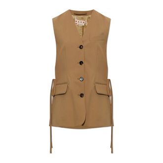 Marni Wollweste mit tiefen Seitenschlitzen - - Jackets - Damen - Braun - S
