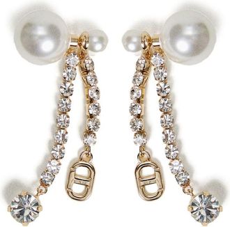 Twin-Set Ohrringe mit Kristallen - Gold