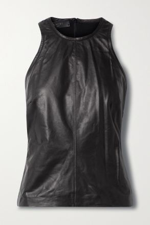 Amiri Tanktop Aus Leder - Schwarz