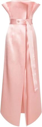 Philosophy di Lorenzo Serafini Femme, Robes, Rose, Taille: 34 FR Midi Satin Dress