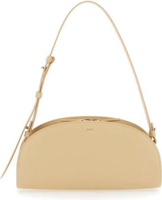 A.P.C. A.p.c., Femme, Sacs, Beige, Taille: ONE Size Sac &agrave; Bandouli&egrave;re Beige avec Logo