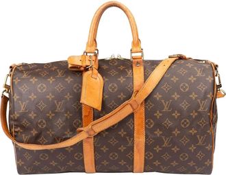Louis Vuitton Crossbody Bags - Louis Vuitton Canvas Monogram Keepall 45 Bandoulie - Gr. unisize - in Braun - f&uuml;r Damen