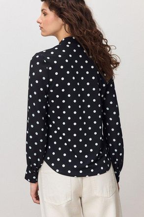 Next Langarmbluse Lang&auml;rmelige Bluse mit V-Ausschnitt (1-tlg)