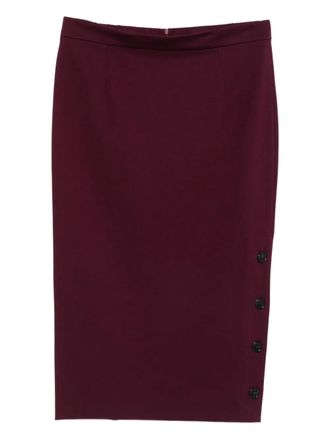 Marina Rinaldi Midirock mit Knopfdetail - Violett