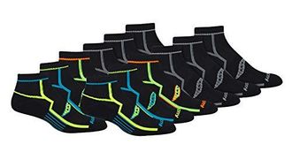 Saucony Rundry Bolt Performance Quarter Socks, Available in L-XL (6, Chaussettes de Course, Noir (12 Paires), Large (Lot de 24) Homme