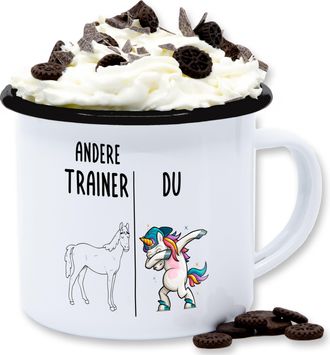 Shirtracer Emaille Tasse Blechtasse - Andere Trainer Dabbing Einhorn Geschenk Bester Trainer Geschenkideen Handballtrainer Geschenke Fußballtrainer I - 300 ml - 