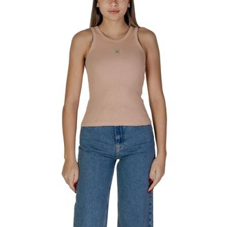 Calvin Klein Jeans Femme, Tops, Rose, Taille: 44 FR Hauts & T-shirt en Coton Rose