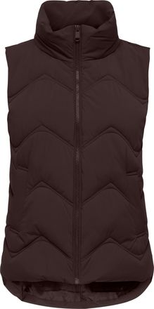 Jacqueline de Yong Steppweste JDY JDYPOWER SHORT WAISTCOAT OTW HAB, Damen, Gr. XS, braun (chocolate torte), Steppware, Obermaterial: 100% Polyester, unifarben, Po-bedeck