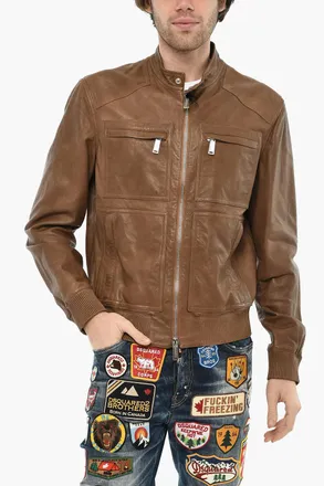 Dsquared2 Leather Utility Jacket Dsquared2