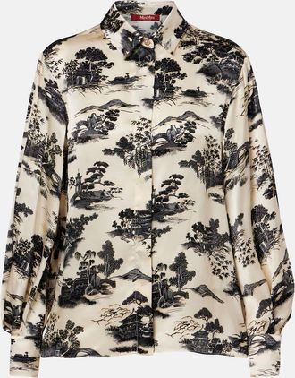 Max Mara Hemd Vetro aus Seidensatin