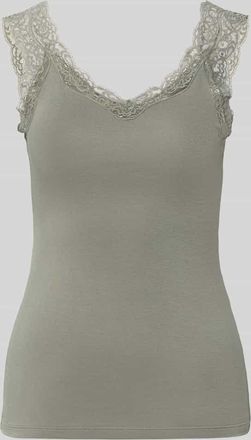 Pieces Slim Fit Tank Top aus Viskose-Mix Modell BARBERA LACE