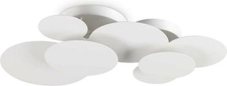 Ideal Lux Ideal Lux - cloud Plafonnier d&eacute;coratif Circles Blanc 74cm 3000K