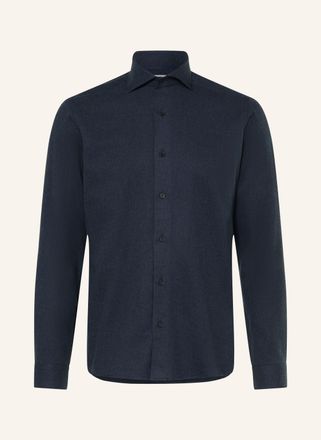 Eton Flanellhemd Slim Fit blau