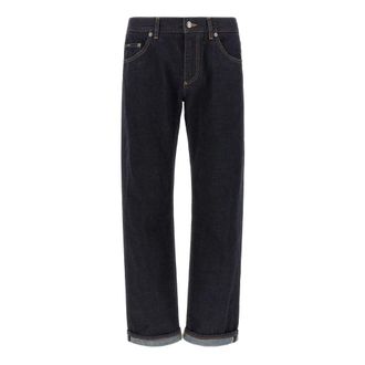 Dolce & Gabbana Homme, Jeans, Bleu, Taille: M Jean droit classique avec broderie logo