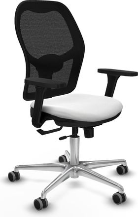 Piqueras y Crespo Jorquera Schreibtischstuhl mit 3D-Armen, h&ouml;henverstellbare Lendenwirbelst&uuml;tze, ausgestattet mit Syncro/Traslack und injiziertem Schaumstoff, Schwarz/W