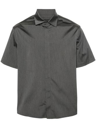 Neil Barrett polo en coton &agrave; manches courtes - Gris