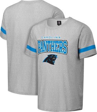 Foco NFL Herren-T-Shirt, offizielles Lizenzprodukt, Grau, Team-Farbe, Prim&auml;r-Logo, gew&ouml;lbtes Wordmark Performance, Rundhalsausschnitt, kurz&auml;rmelig, Carolin