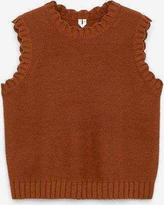 Arket Strickpullunder Mit Bogenkante -Orange