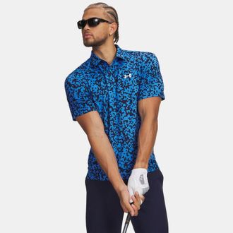 Under Armour Tee To Green Printed Polo f&uuml;r Herren Midnight Blaue Marine / Blau Atlantis / Wei&szlig; XXL