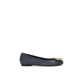 Kazar Marineblaue Lederballerinas mit Metallakzenten - - Shoes - Damen - Blau - 38 EU