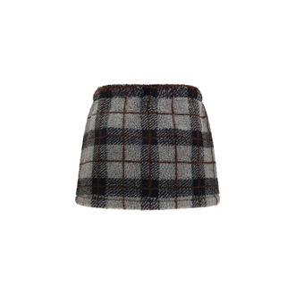Miu Miu Womens Multicolor Nylon Mini Skirt