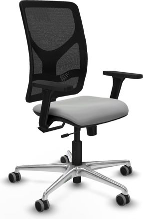 Piqueras y Crespo B&uuml;rostuhl mit 3D-Armlehnen, h&ouml;henverstellbare Lendenwirbelst&uuml;tze, ausgestattet mit Syncro/Traslack und Schneideschaum, mit Rollen von 65 mm, Parkett, 