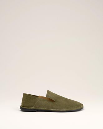 Ami Ami Paris - Midi Pantoletten aus Leder in Khaki Gr&uuml;n - Gr&ouml;&szlig;e: 36 - Unisex