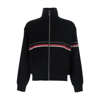 Versace Rei&szlig;verschluss-Rollkragenpullover - - Sweatshirts & Hoodies - Herren - Schwarzk - L
