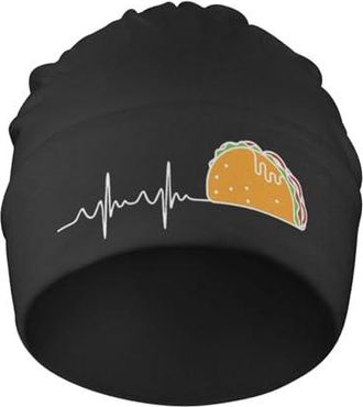 Generic Homme Femme Bonnets De Ski Jadore Les Tacos! Coeur De Taco Bonnets Tricot&eacute; Doux Bonnet dhiver Chaud Hiver Chapeaux pour Hiver Cyclisme Ski