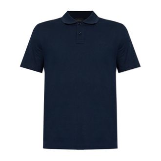 Brioni Polohemd mit gesticktem Logo - - Tops - Herren - Blau - S