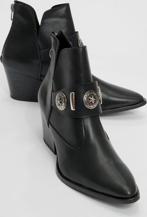 Prologue Kenda Schnalle Blockabsatz Stiefel