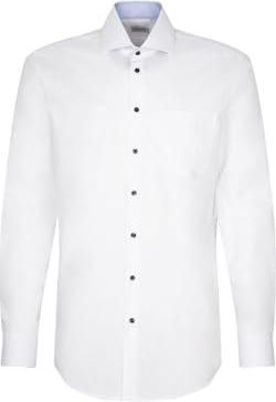 Seidensticker Homme Chemise Regular Fit Langarm Popeline Blanc, 43 EU