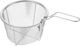 Cabilock Frittierkorb Mit Klappgriff Runder Frittierkorb Aus Draht Lebensmittelfilterkorb Nudelsieb Ideal F&uuml;r Die Verwendung Zu Hause Und Im Restaurant - 14 9 