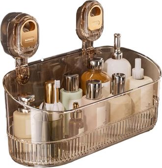 Generic Golde Saugnapf - Kein -Duschregal, Eckwandorganisator Mit Bodenablauf | Badezimmer Küche Aufbewahrungshalter, wasserdichte Wand Montiert Für Toiletten