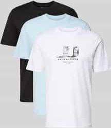 Jack & Jones T-Shirt im 3er-Pack mit Statement-Print Modell DUST