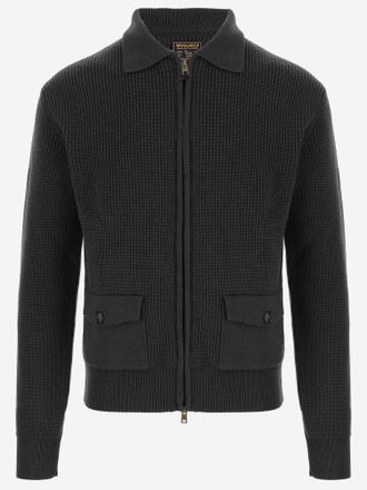 Woolrich Pull en laine enti&egrave;rement zipp&eacute;