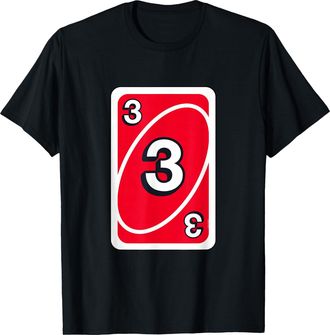 Uno Halloween Red 3 Karte T-Shirt