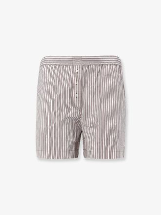 Brunello Cucinelli Cotton and silk blend shorts with striped pattern - BRUNELLO CUCINELLI - gender_Woman