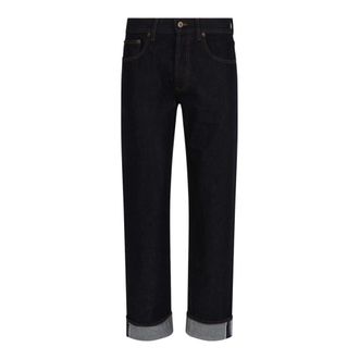 Burberry Homme, Jeans, Bleu, Taille: W33 Jean Droit &agrave; Revers