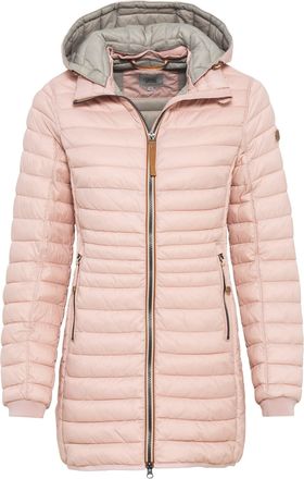 Camel Active Damen Lange Steppjacke mit Abnehmbarer Kapuze Rose, womenswear-44