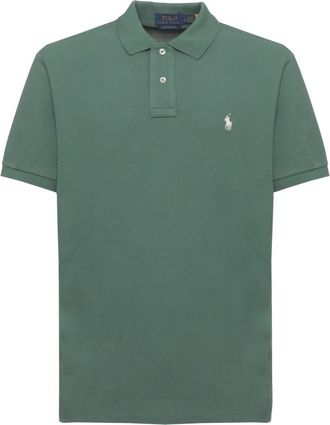 Ralph Lauren Homme, Tops, Vert, Taille: L Polo en piqu&eacute; coupe slim