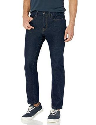 Amazon Essentials Jean Stretch Coupe décontractée (Grandes Tailles Disponibles) - Couleurs abandonnées Homme, Rincé, 56W / 28L